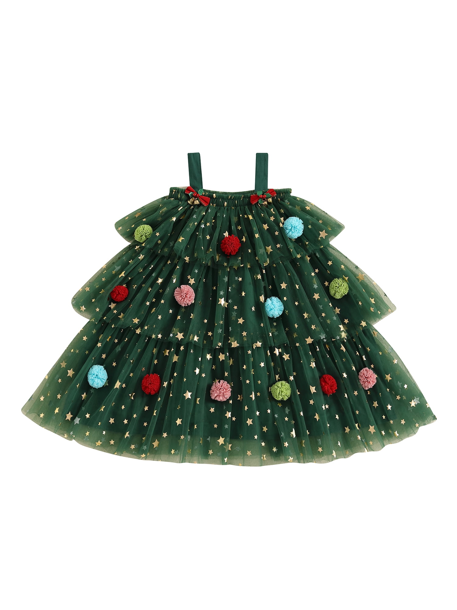 Qiylii kids Little Girl Christmas Dress 1 2 3 4 5 6 7 8 9 Years Star ...