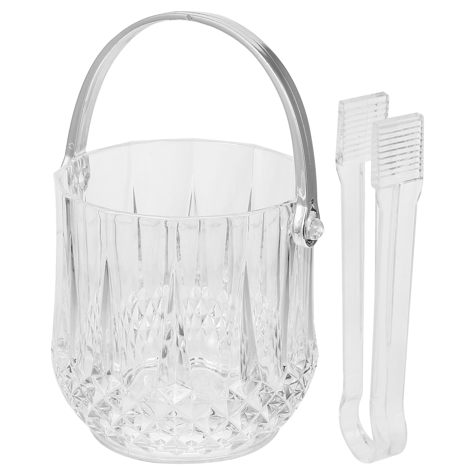 Qiysamall 1 Set Bucket Clear Bucket with Tong Grade Bucket Holder ...