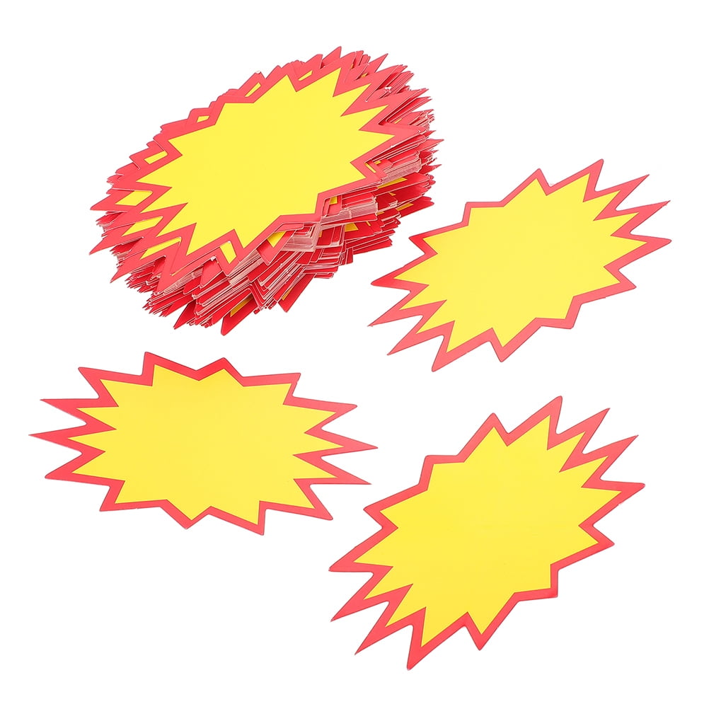WRITWAA 100Pcs Sale Tags with Explosive Shape Price Stickers for Retail ...