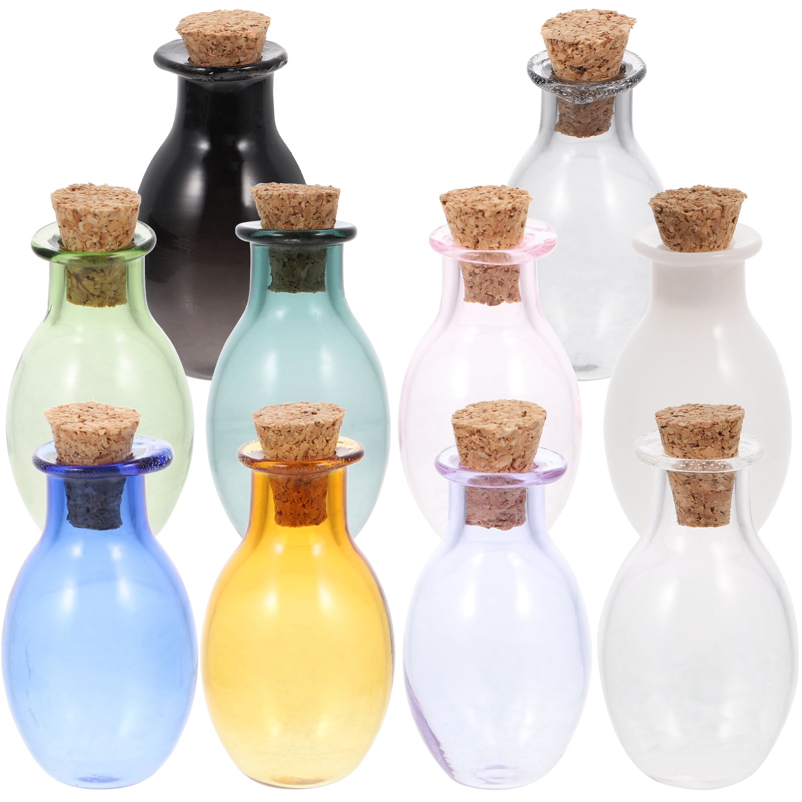 Qiysamall 10pcs Wishing Jars Corked Tiny Corked Bottles DIY Mini Wishes ...
