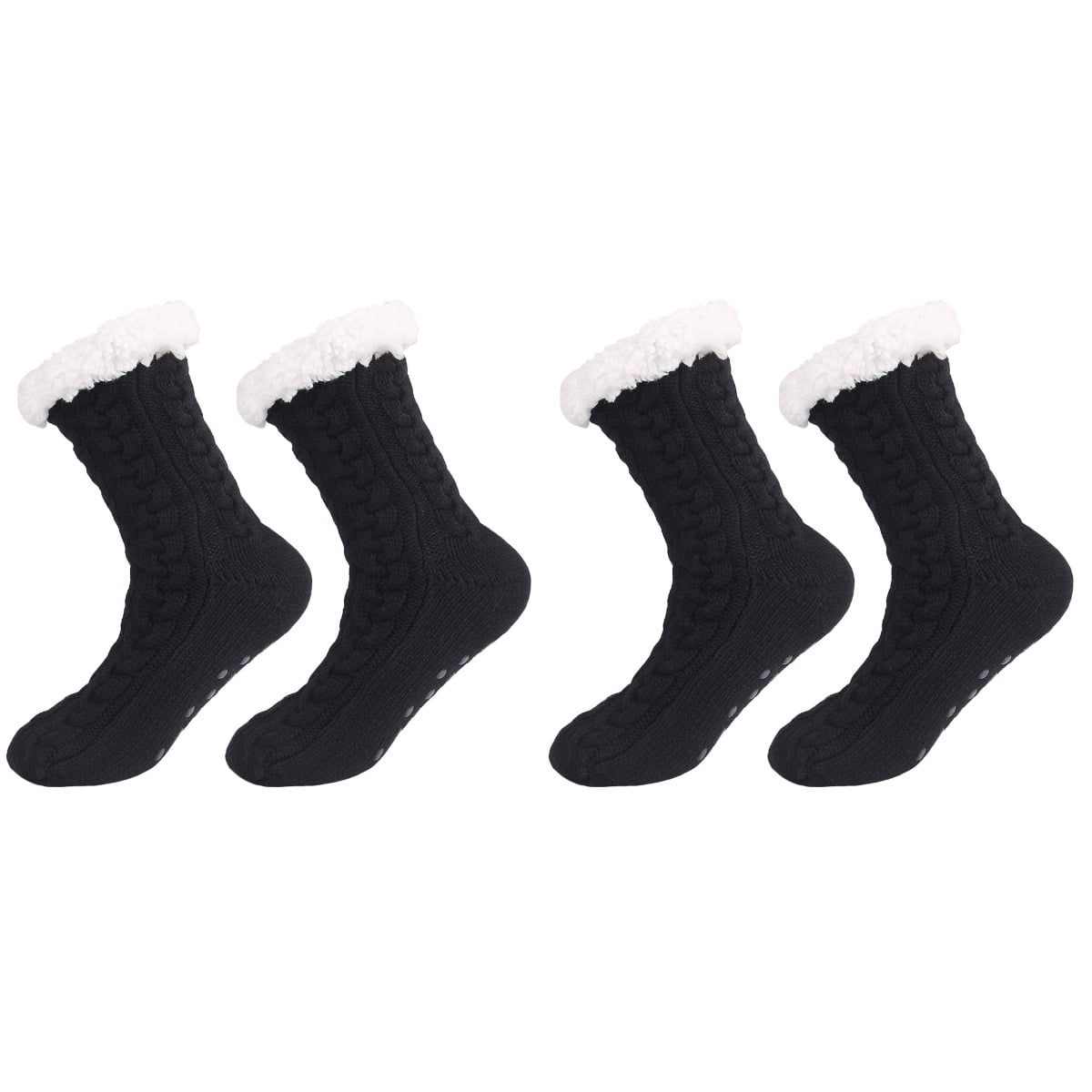 Qiysamall 2 Pairs Winter Warm Socks Christmas Socks Slipper Socks ...