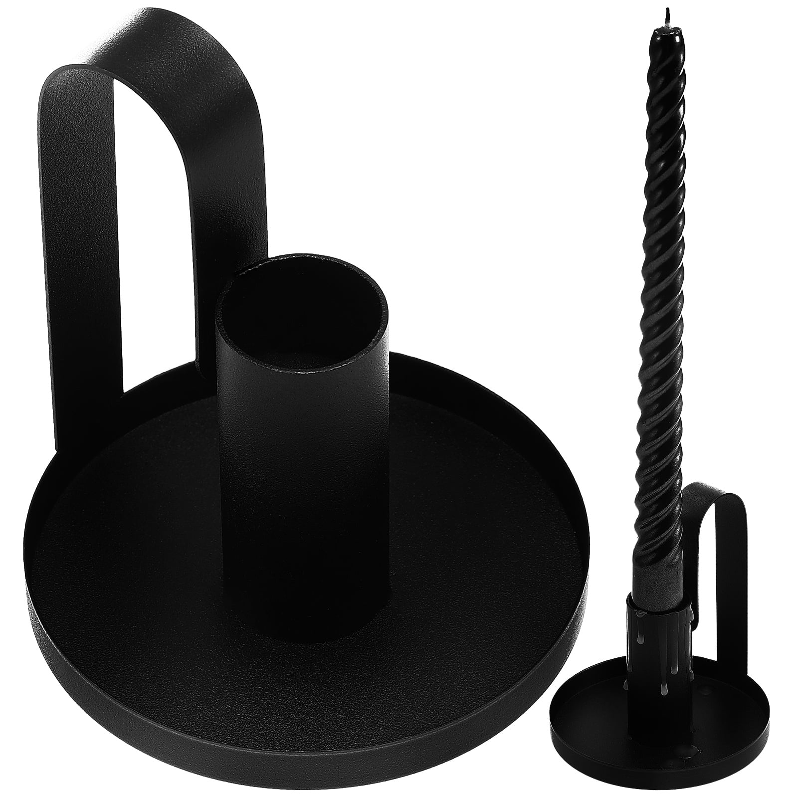 Qiysamall 2 Pcs Taper Candle Candlelight Holder with Stand Candlestick ...