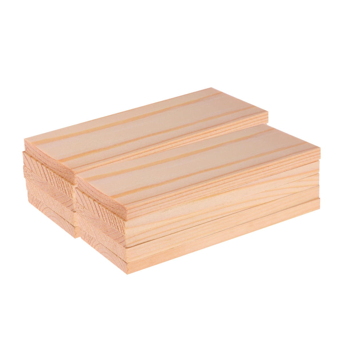 20pcs Unfinished Wood Rectangles for Crafts Bulk Basswood Blocks Plank ...