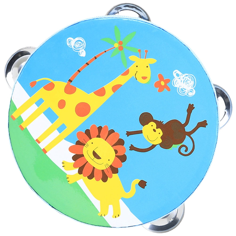 Qiysamall 2pcs Kids Tambourine Kids Cartoon Percussion Tambourine Music ...