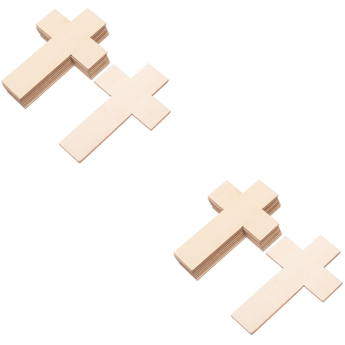 Qiysamall 40 pcs Cross Cutouts Mini Cross Wood Diy Crafts Cutouts Cross ...