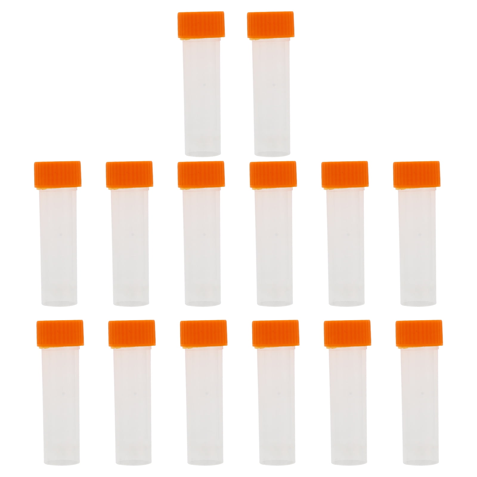 Qiysamall 50 Pcs Plastic Test Tubes with Lids Clear Plastic Vials ...