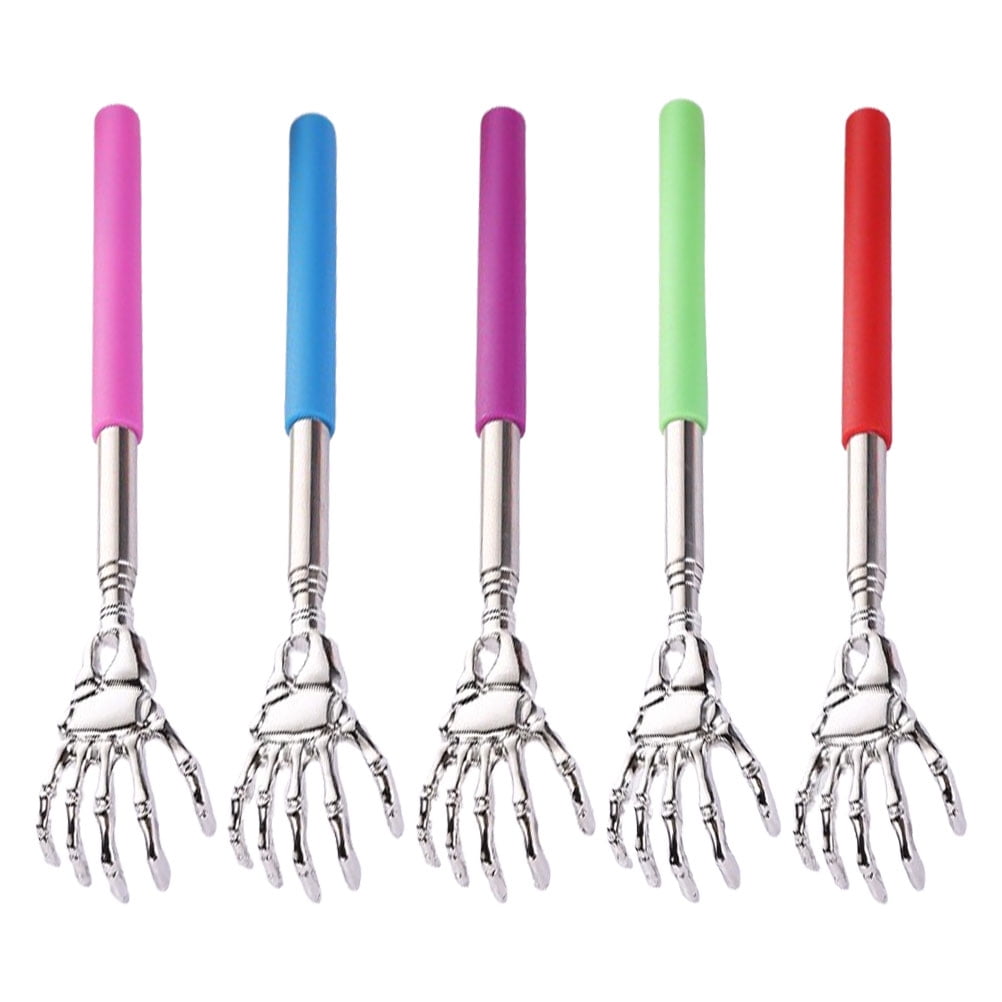 Qiysamall 5pcs Back Scratching Scratcher Manual Back Scratching Tool Retractable Back Scratcher