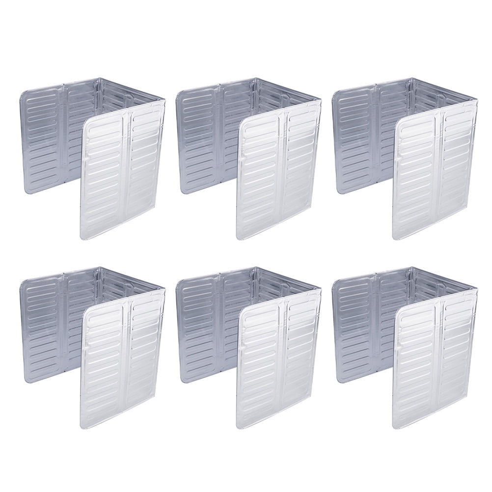 Qiysamall 6pcs Aluminum Foil Printing Oil Baffles Foldable Oil-splash ...