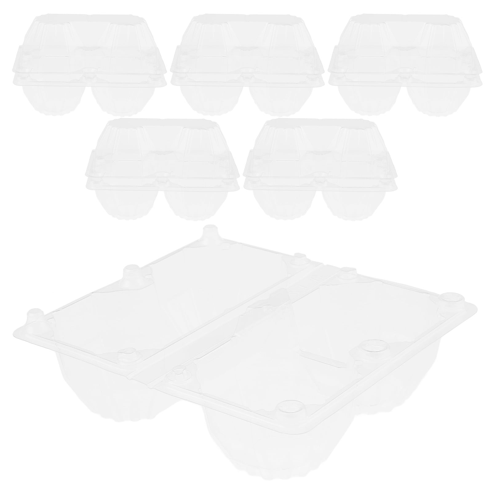 Qiysamall 6pcs Plastic Egg Carton for Multi Eggs Clear Goose Egg Box ...