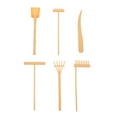 Qiysamall 6pcs Zen Rake Tools Sand Smoothing Rake Sand Rake Push Tools ...