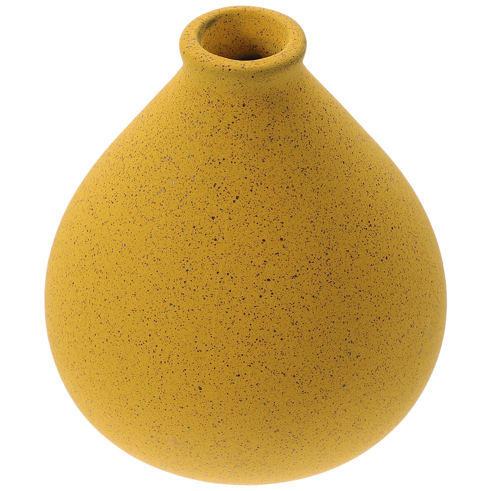 WRITWAA Yellow Ceramic Flower Vase Small Table Centerpiece Decoration ...