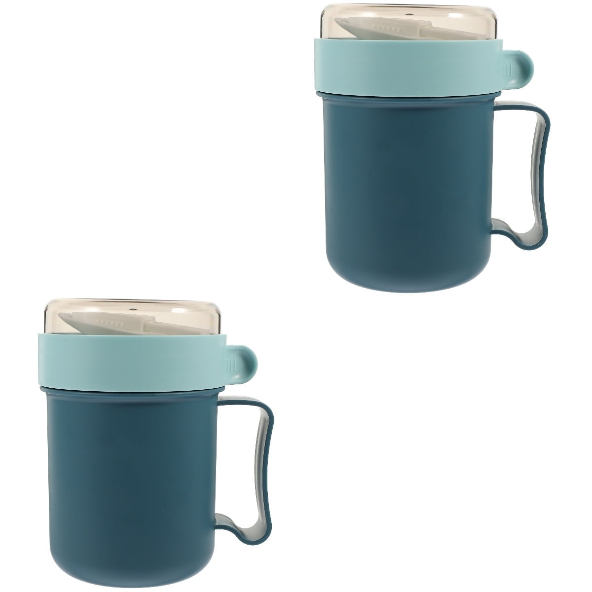 Qiysamall Cereal Cup Breakfast 2 Sets Small Milk Container Yogurt Cups ...
