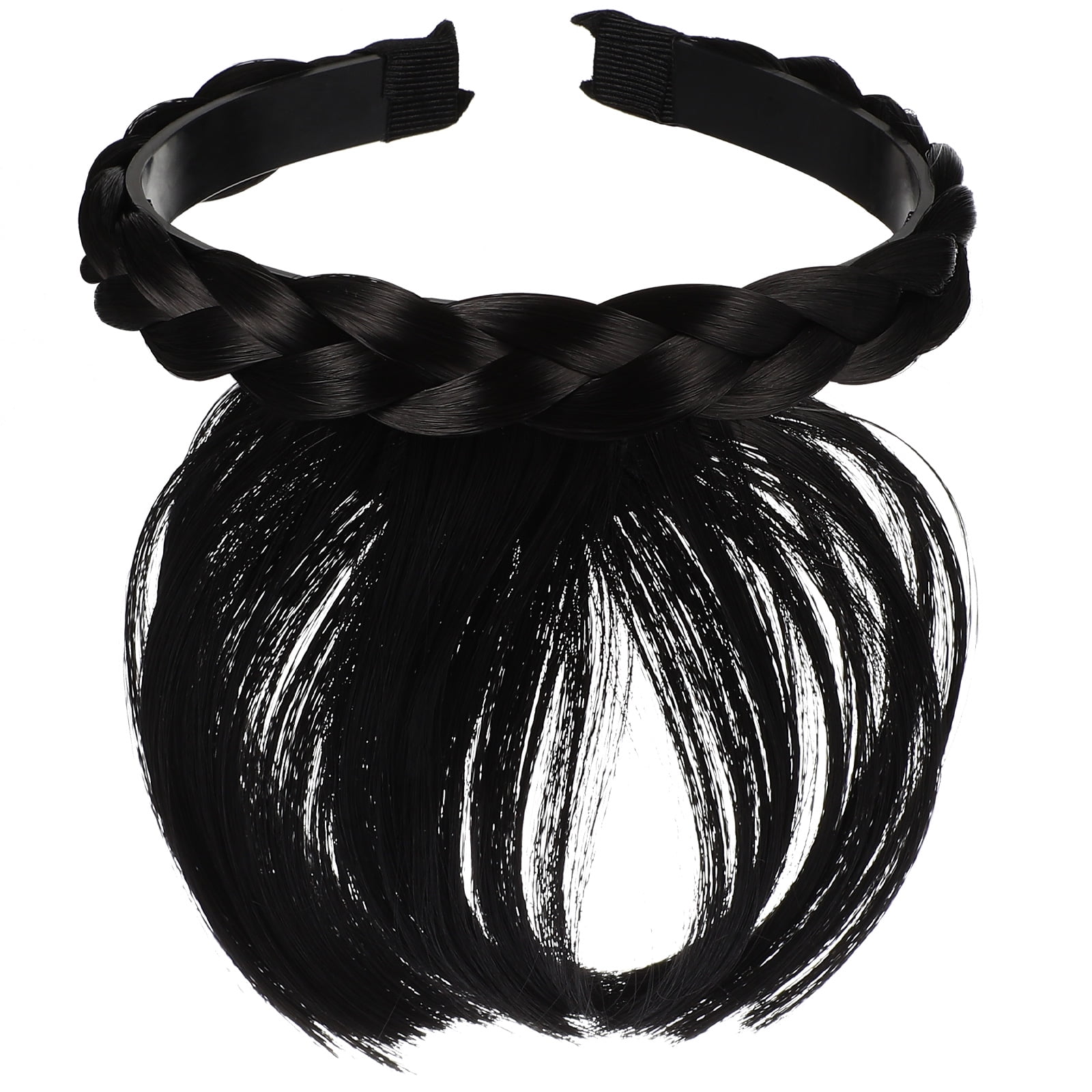 Qiysamall Hair Bands Synthetic Headband with Bangs Front Hair Bangs ...
