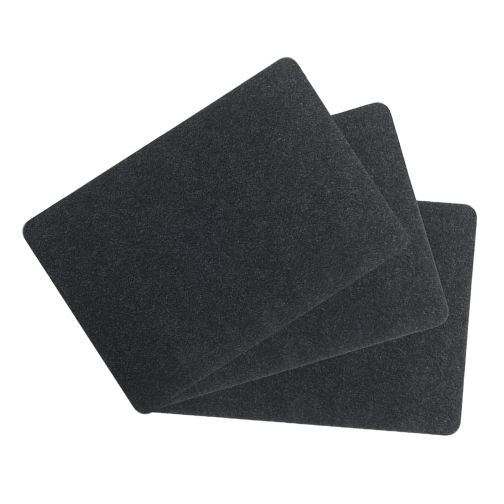 WRITWAA Kitchen Heat Resistant Mat Silicone Black 3Set 17.7x11.8x0.2in ...