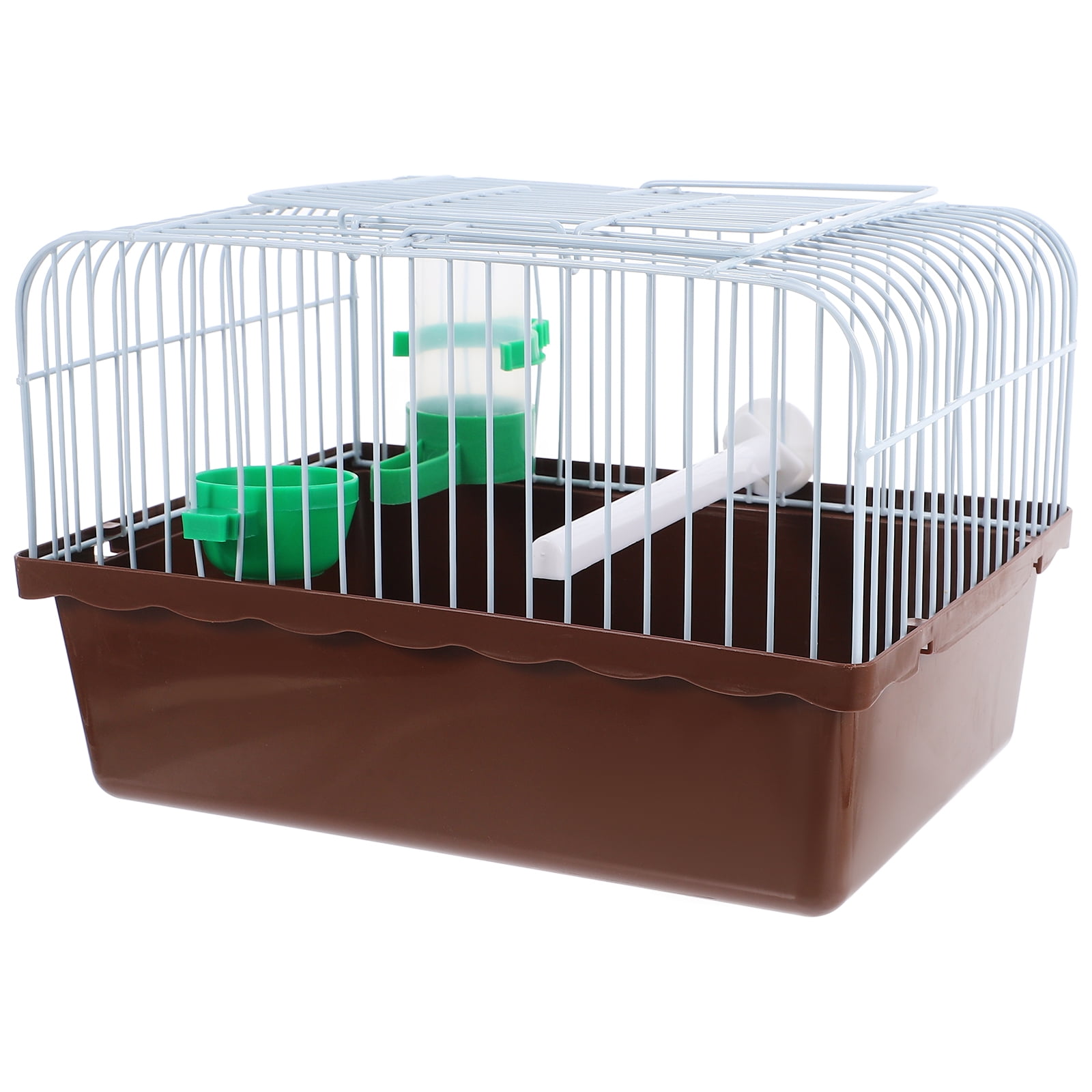 Qiysamall Portable Bird Cage with Waterer Food Box Spacious Bird Cage ...