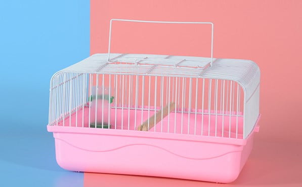Qiysamall Portable Bird Cage with Waterer Food Box Spacious Bird Cage ...