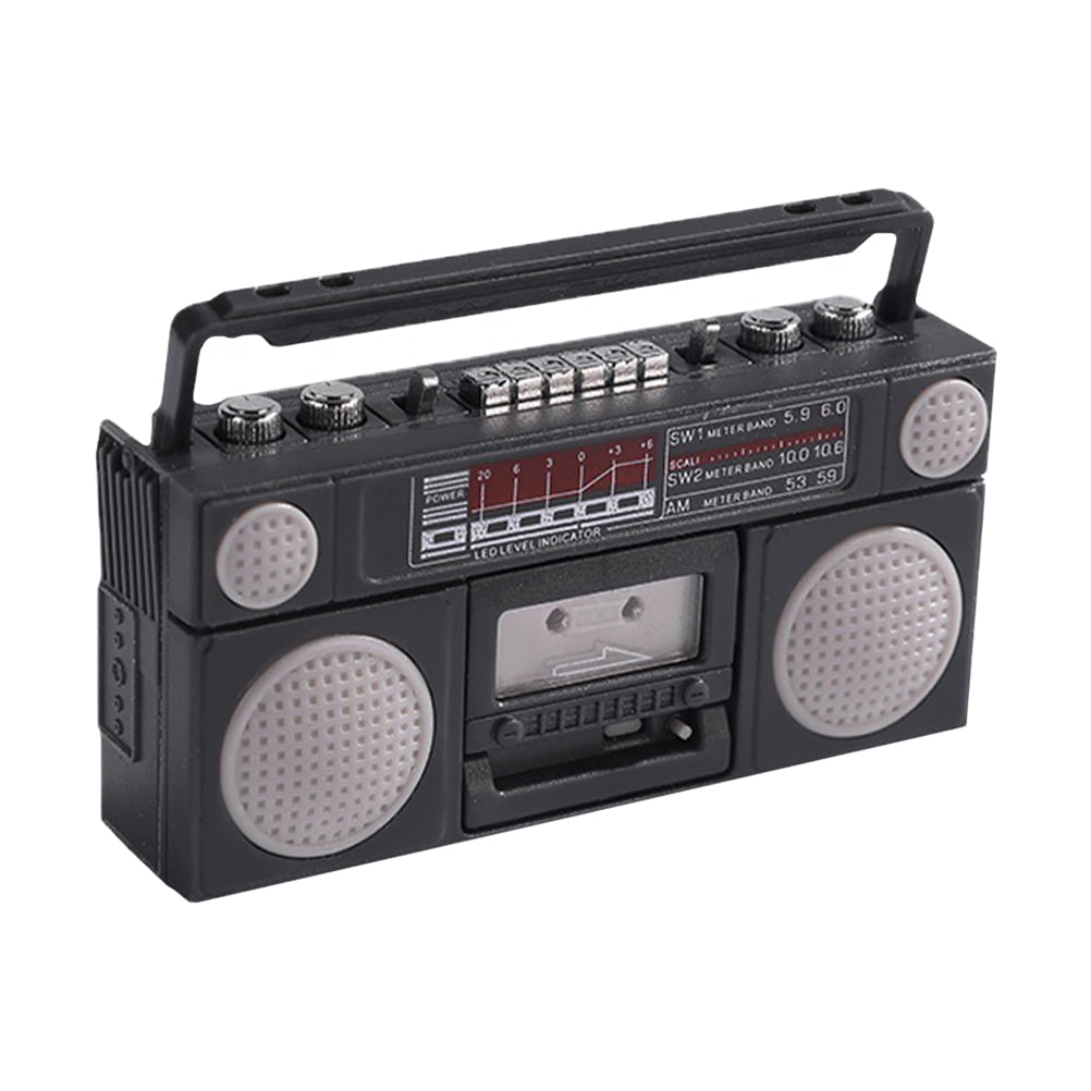 Qiysamall Retro Style Mini Radio Model Ornament Plastic Vintage Radio ...