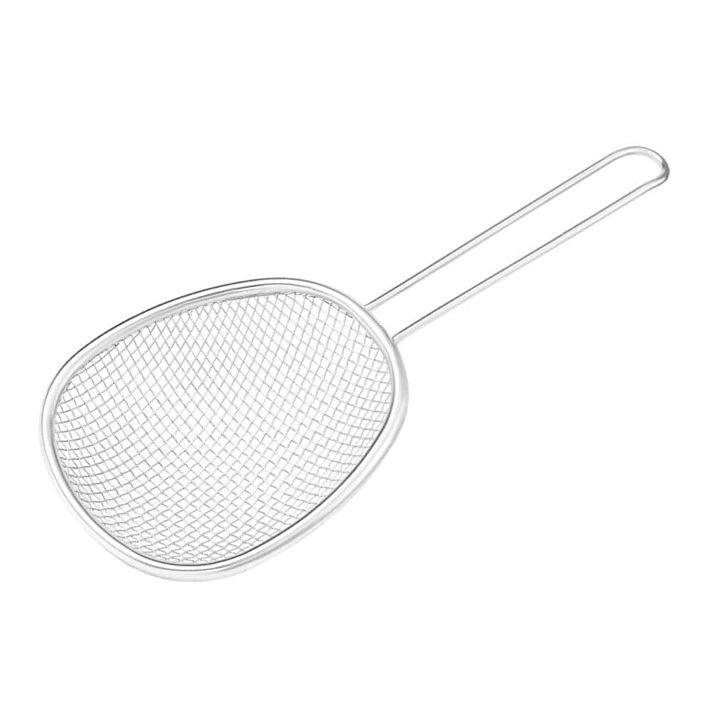 Qiysamall Stainless Steel Fat Skimmer Spoon: Fine Mesh Strainer Fry ...