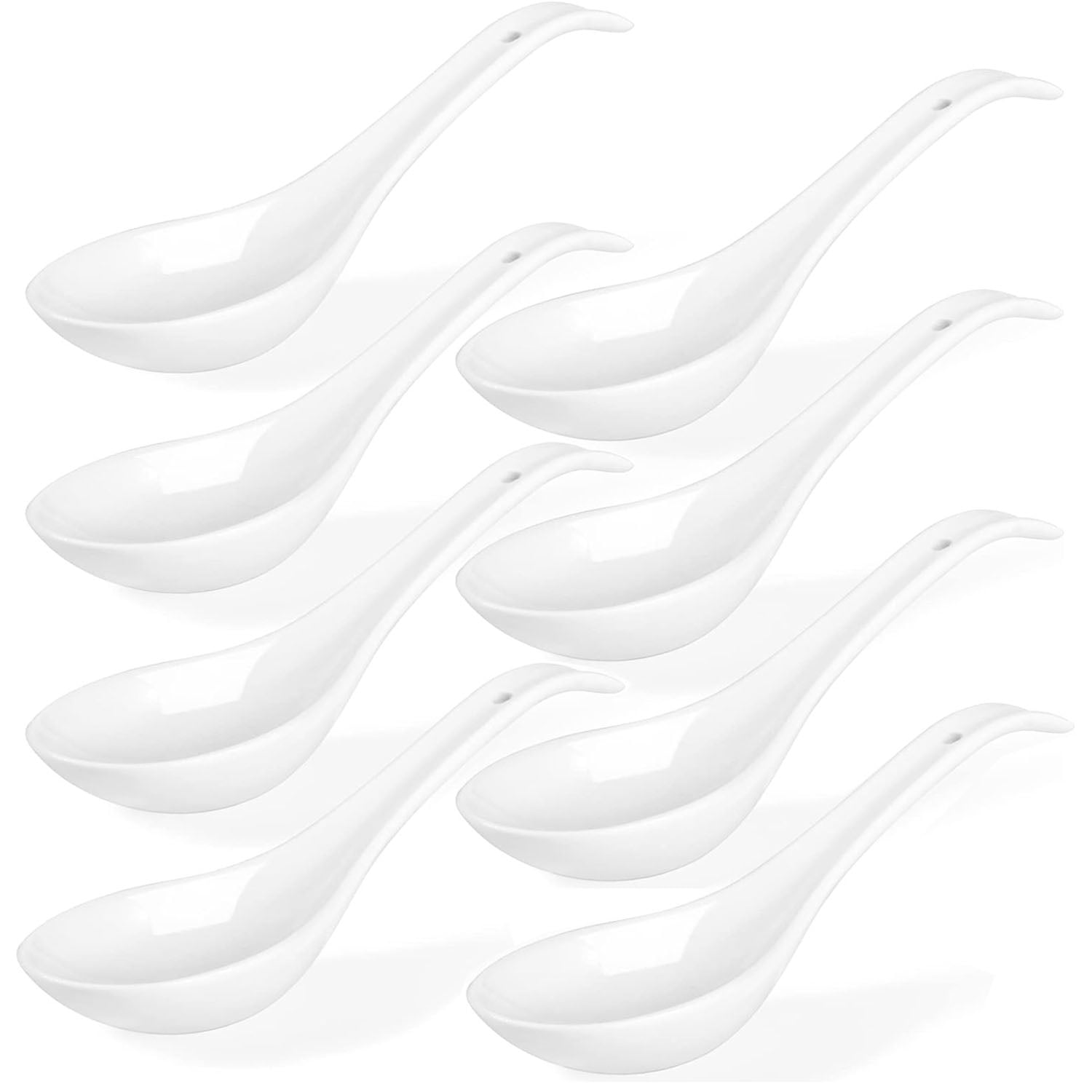 Qlans Soup Spoons, Ceramic Chinese Soup Spoons, Asian Soup Spoons ...