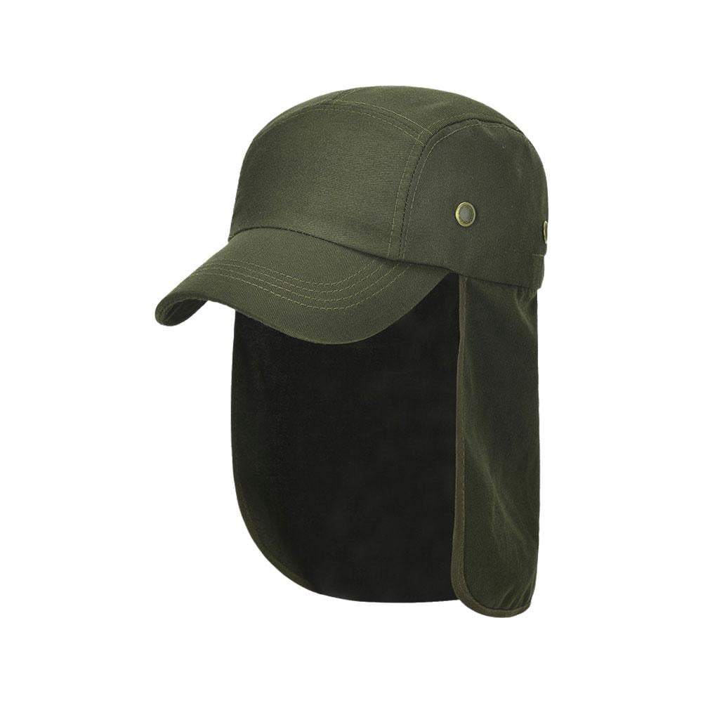 Qlans Unisex Adults Safari Sun Hat with Ear and Neck Flap Cover, UPF 50 ...