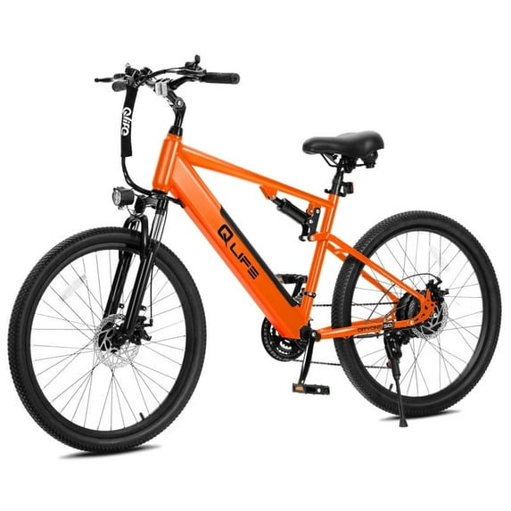 Qlife Cityone SO Electric Bike for Adults 26" Ebike,Full Suspension Peak 1200W Motor Ebikes with ...