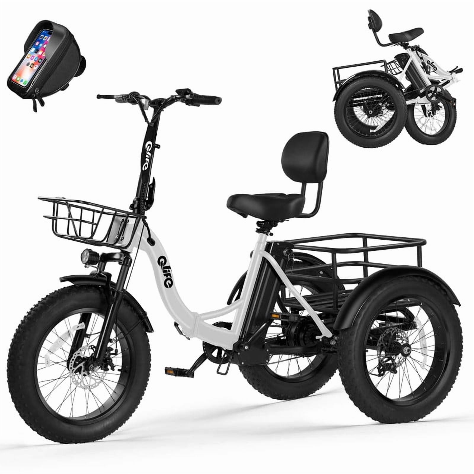 Qlife Triker Plus Electric Bike, Over 750W Brushless Motor Electric ...