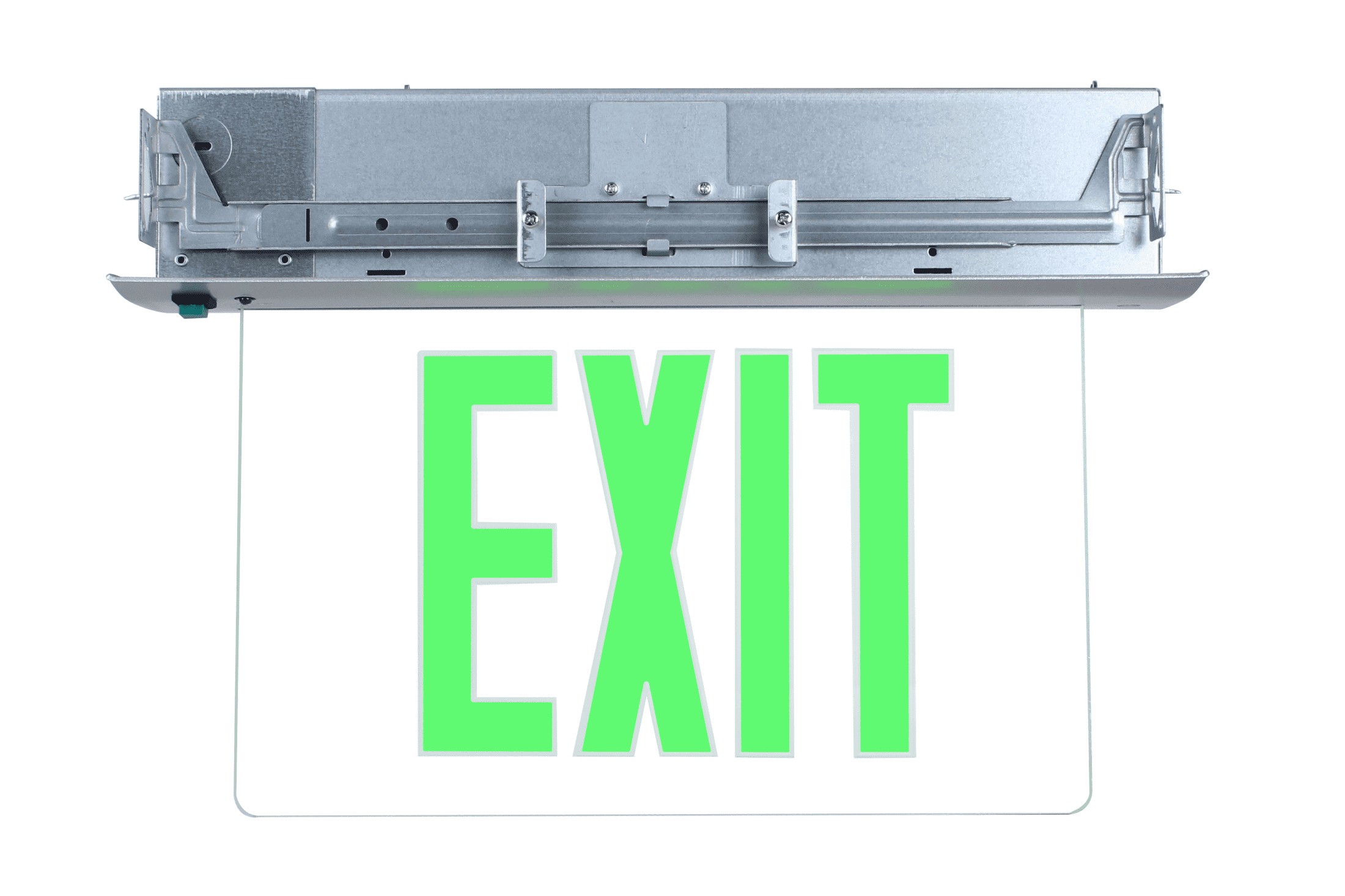 Qllite LED Edge-Lit Exit Sign with Battery Backup – Recessed Mount, UL ...