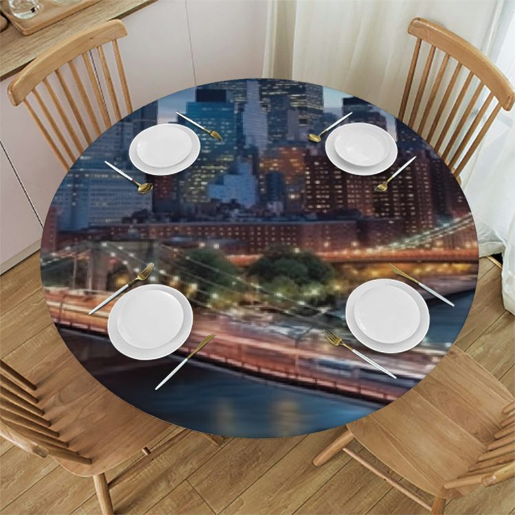 Qlo0ole Decorative Plate, Landscape Tableware Plate, View of New York ...