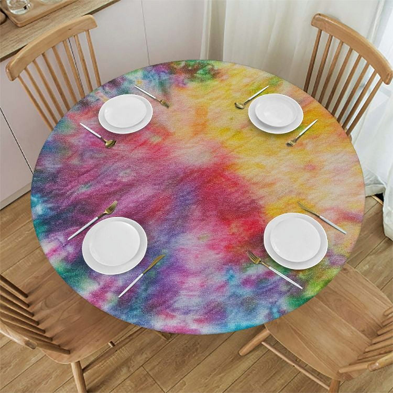 Qlo0ole Round Table Cloth Pattern Table Cover for Dining Room Kitchen ...