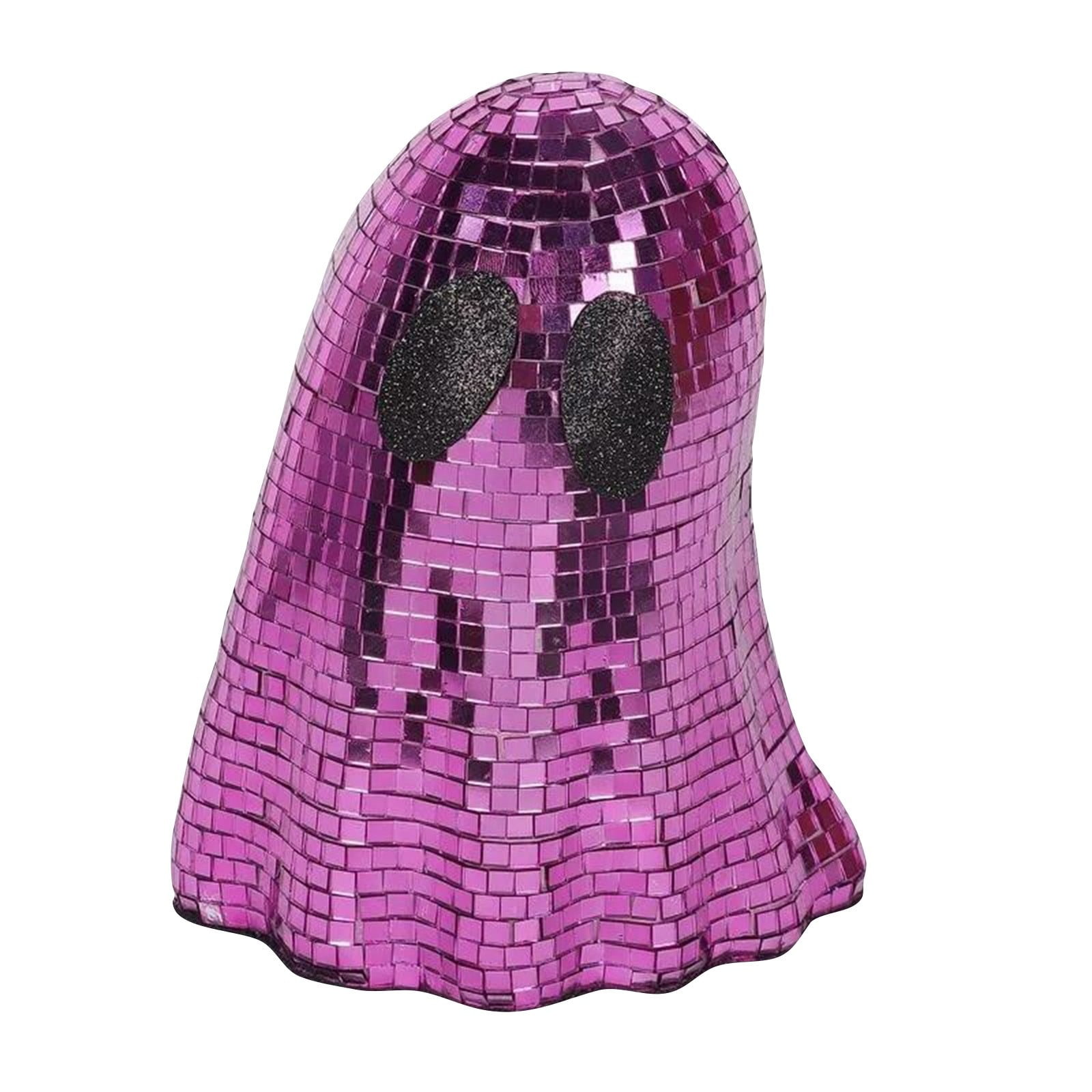 Qmly Halloween Ghost Disco Ball Ghost Decor with Mirrored Tiles for ...
