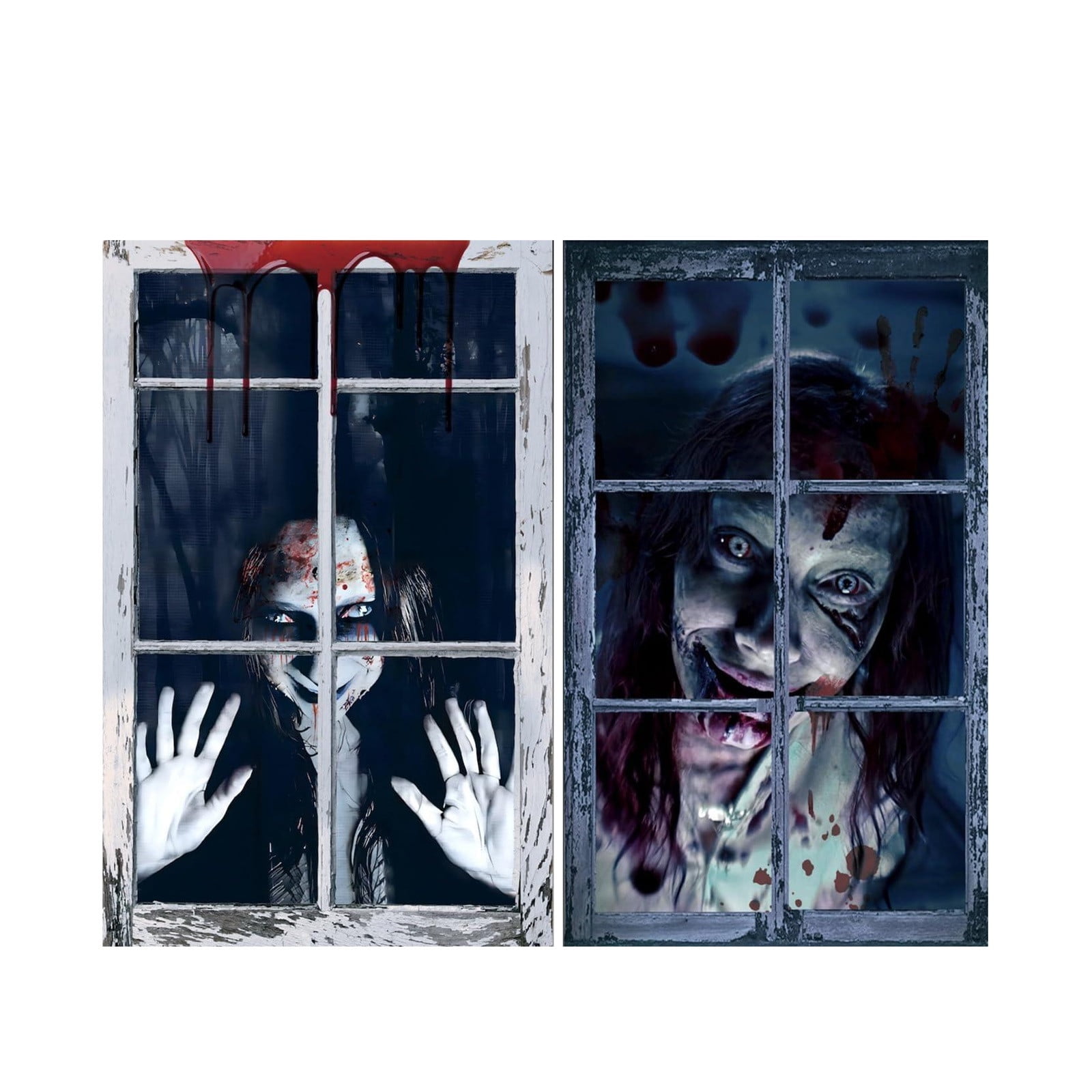 Qmly Halloween Ghost Halloween Creepy Clown Window Decals – Scary ...
