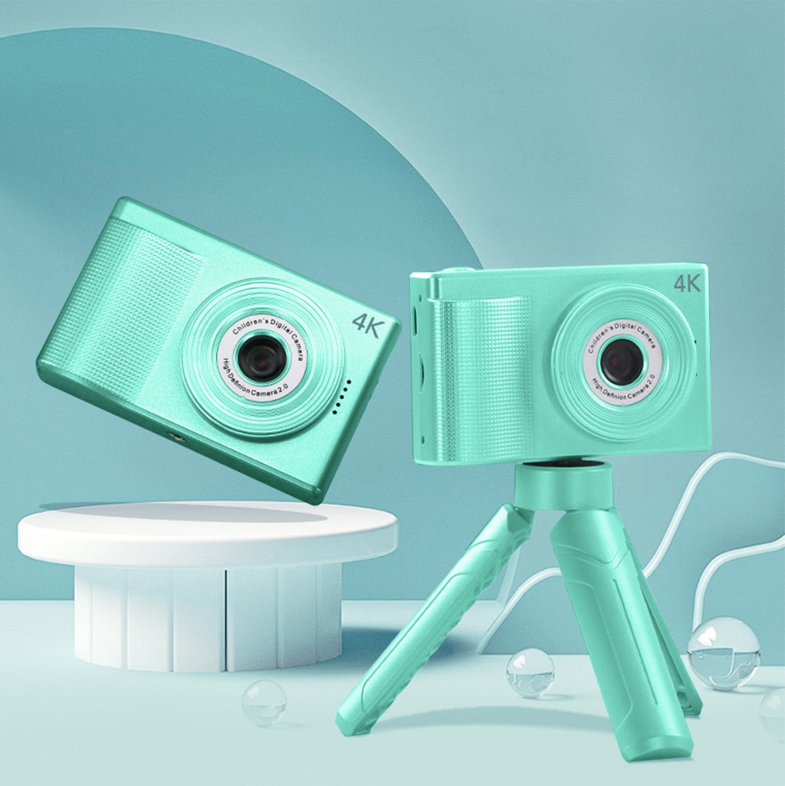 Qnjujn 4k Digital Camera with Bracket 2.4 Inch Large Screen Cameras for ...