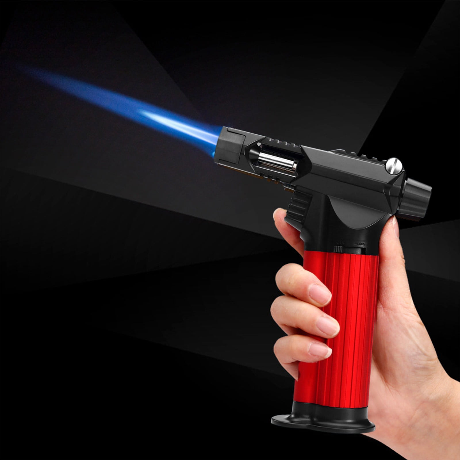 Qnjujn Butane Kitchen Torch, Refillable Butane Torch Lighter with ...