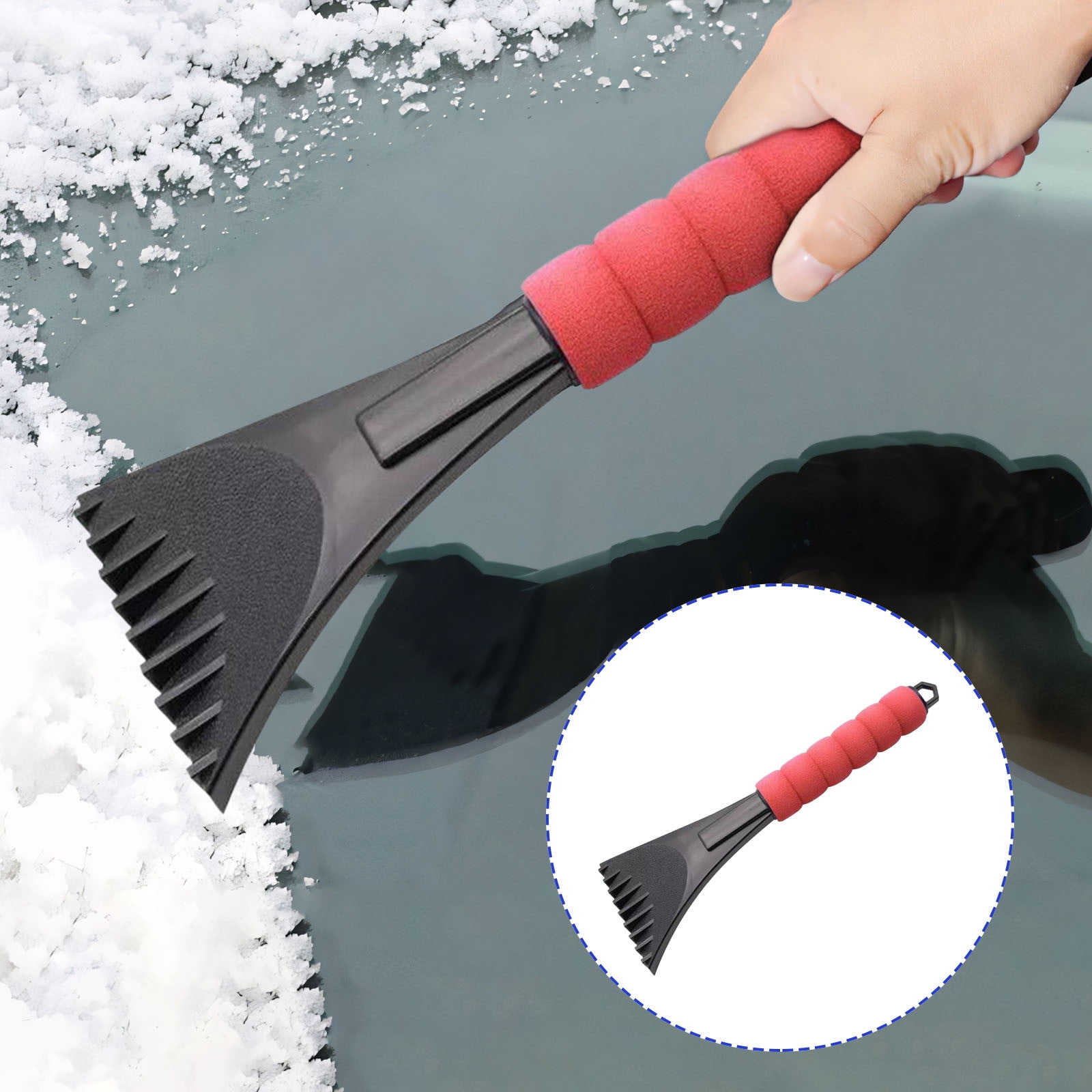 Qnjujn Car Snow Brush & Ice Scraper - Winter Windshield Cleaner with ...