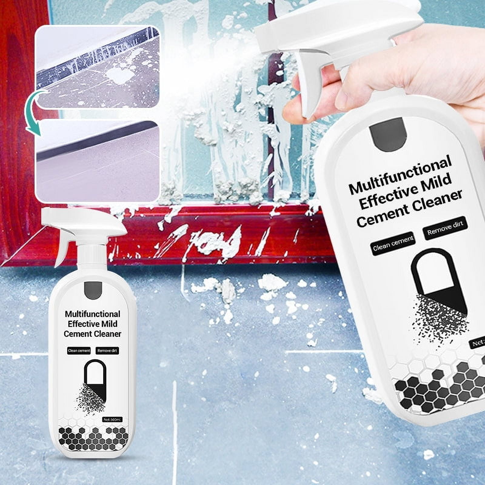 Qnjujn Cement Cleaner Liquid 500ml, Fast-Acting Cement Dissolver for ...