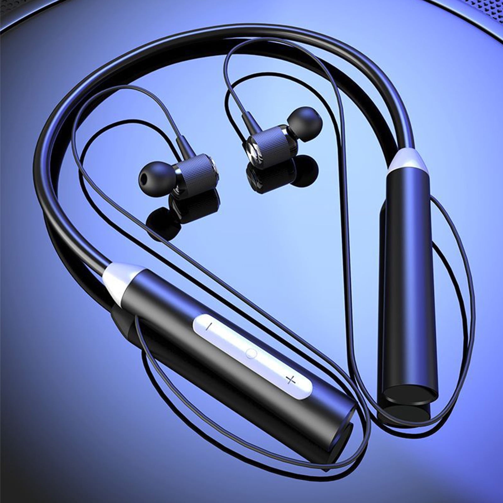 Qnjujn Hanging Neck 5.0 Bluetooth Sports Earphones With Speakers, Three ...
