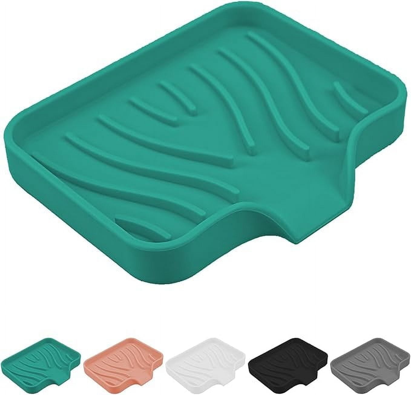 Qnjujn Silicone Bathroom Soap Dishes with Drain Spout-Bathroom and ...