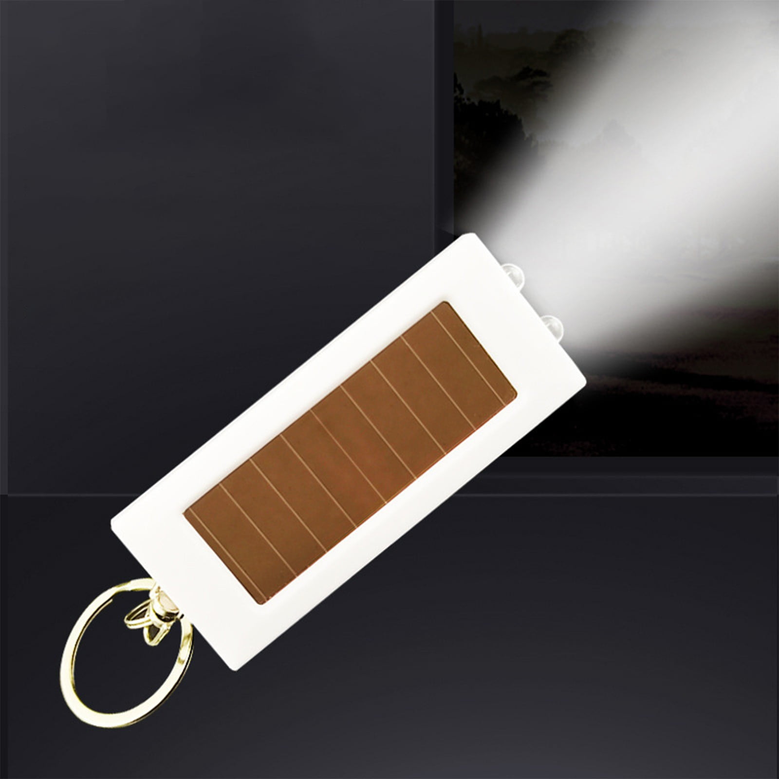 Qnjujn Solar Rechargeable Flashlight LED Mini Household Flashlight ...