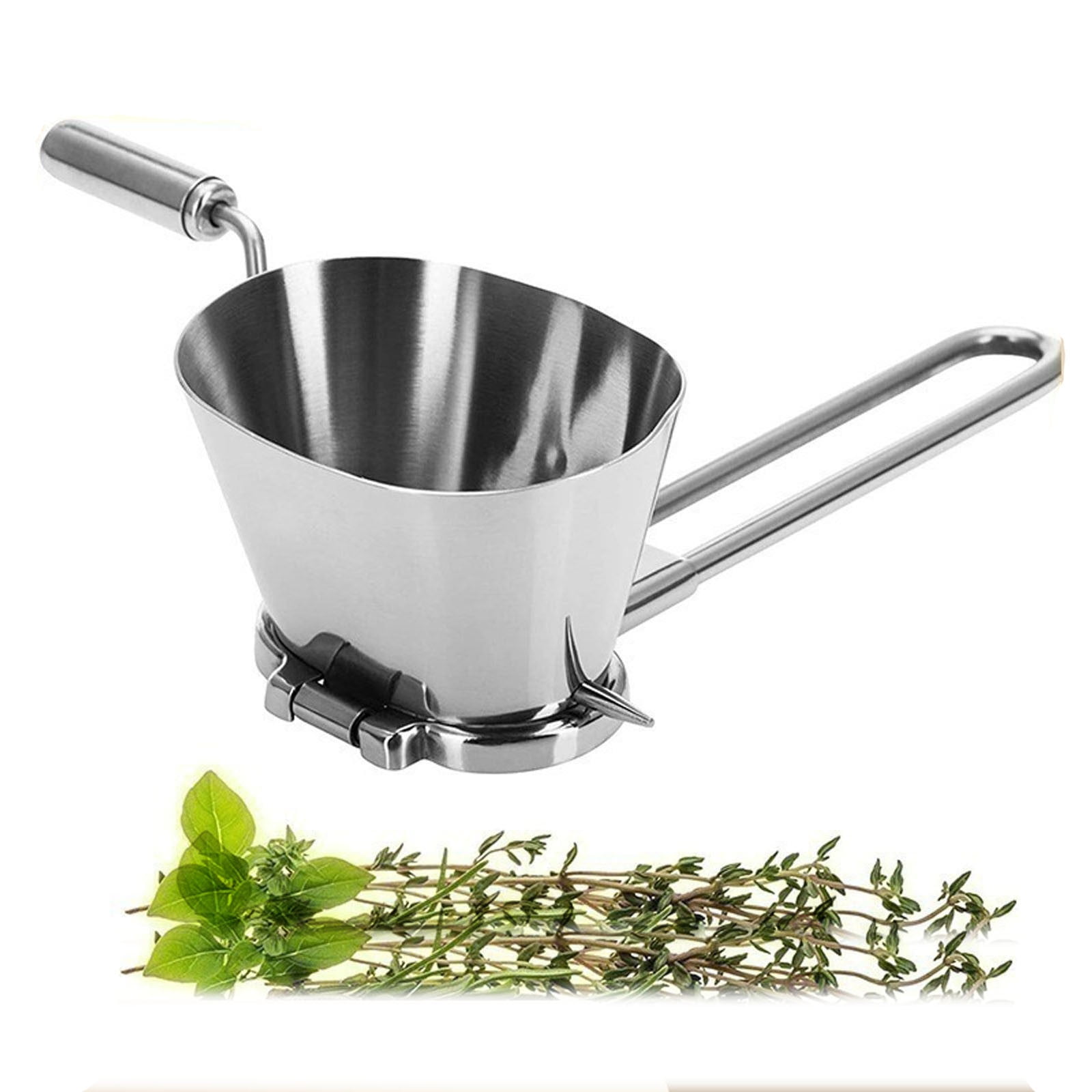 Qnjujn Stainless Steel Vegetable Chopper with 3 Blades, Manual Hand ...