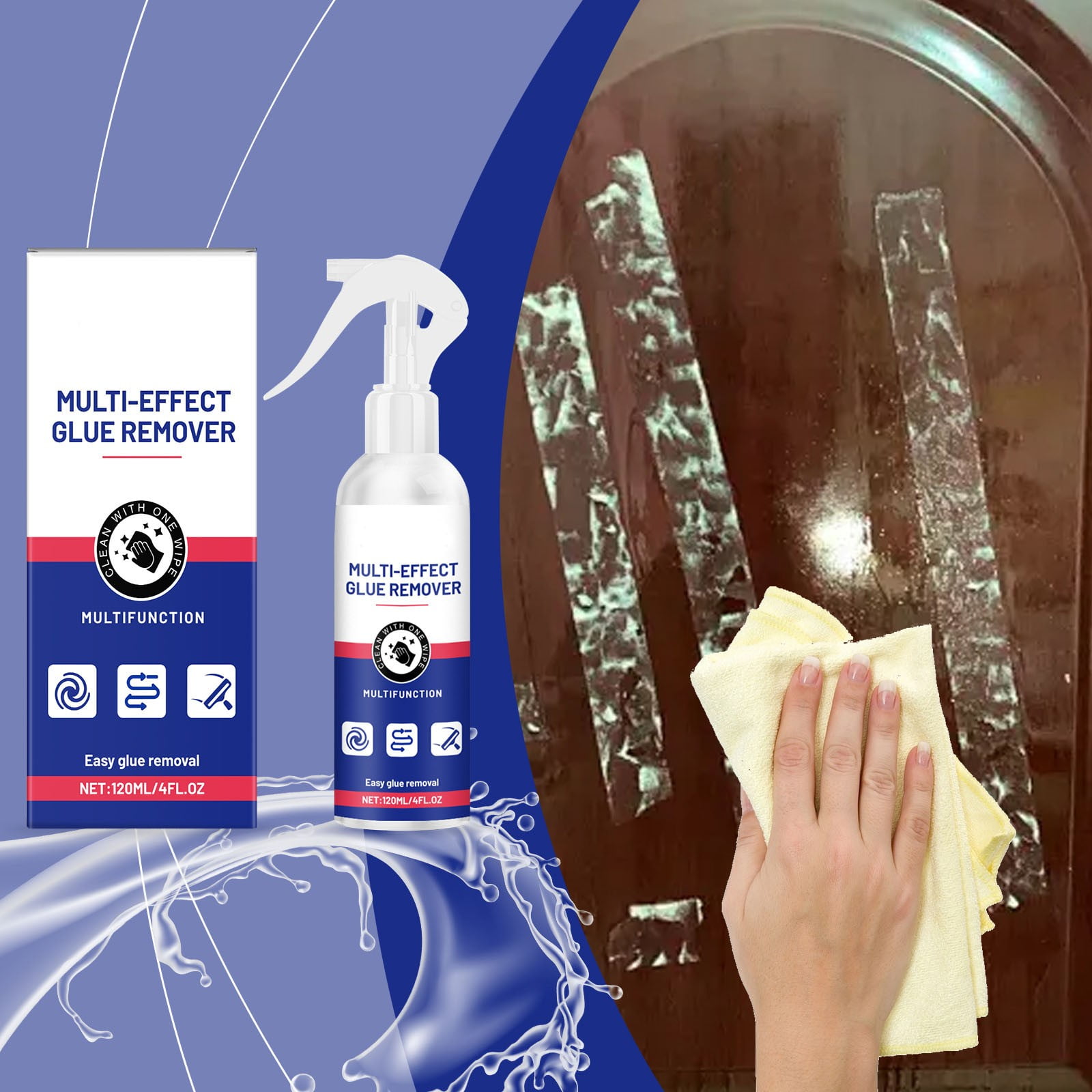 Qnjujn Sticky Residue Remover 120ml - Powerful Adhesive Cleaner for ...