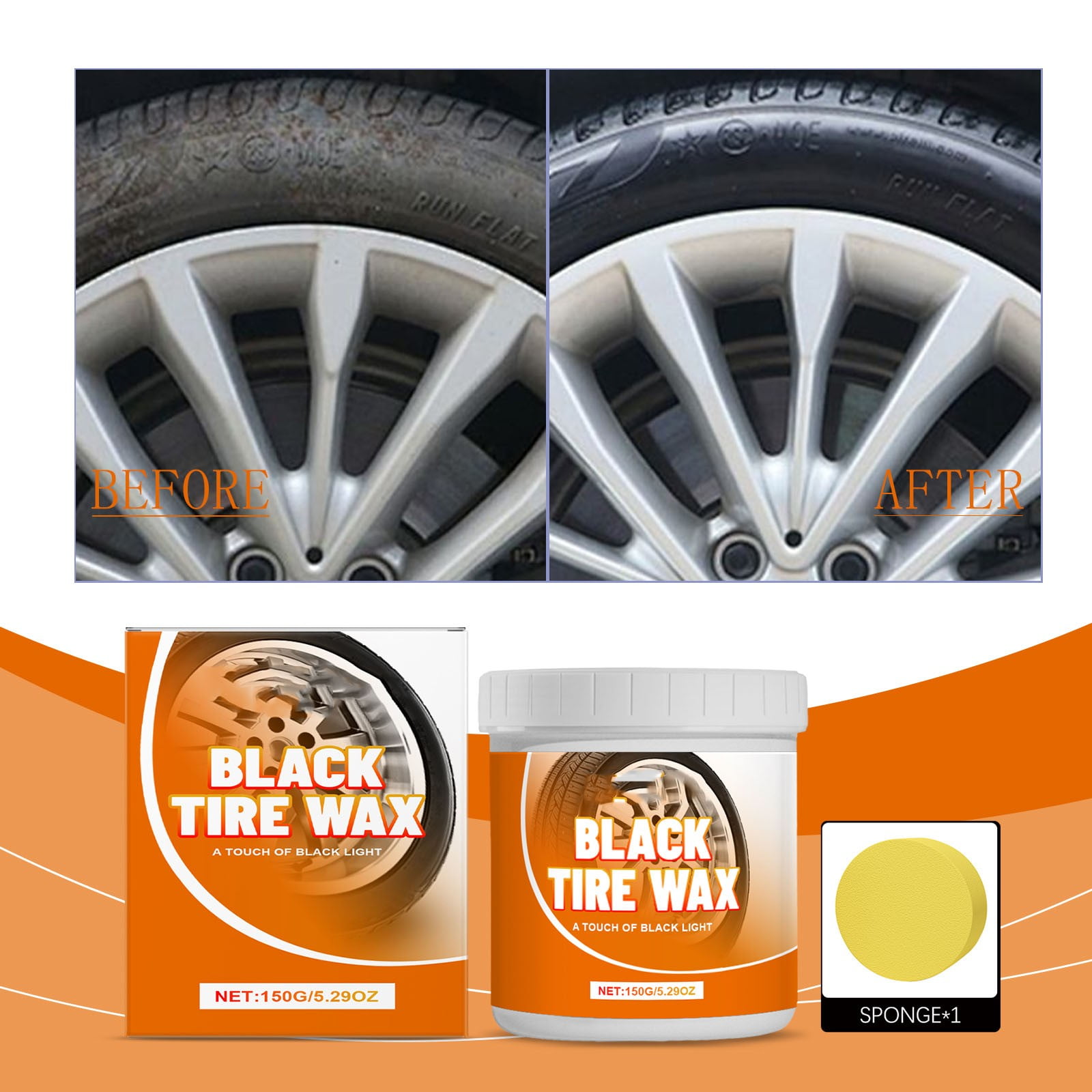 Qnjujn Tire Shine Wax - Long-Lasting Gloss, Non-Greasy Formula, Easy ...