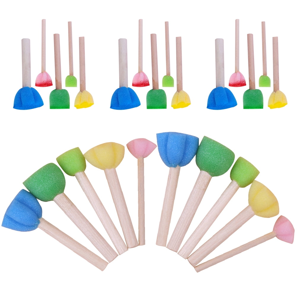 Qnmwood 25pcs Flower Sponge Stamp Set for Painting & Drawing with ...