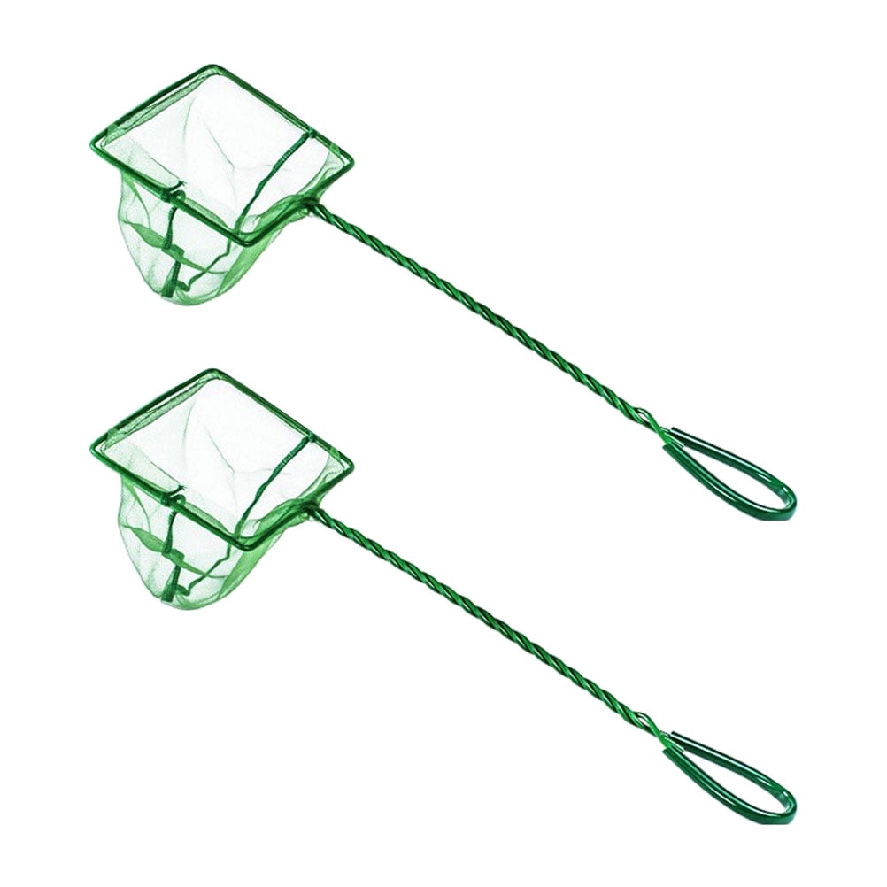 Qnmwood Aquarium Fish Net - 2pcs Mesh Nylon Fishing Catch Nets with ...