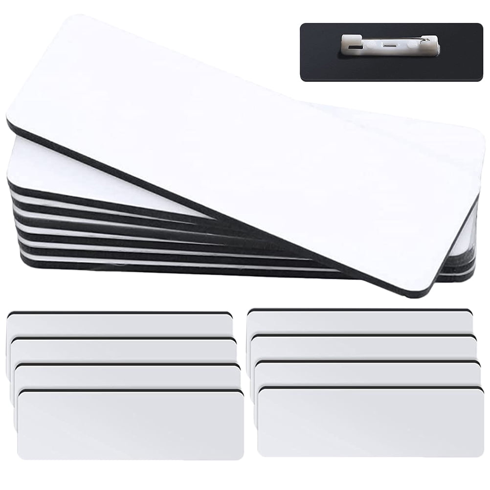 Qnmwood DIY Name Badges with Pin - Blank Tags (16pcs) - Walmart.com