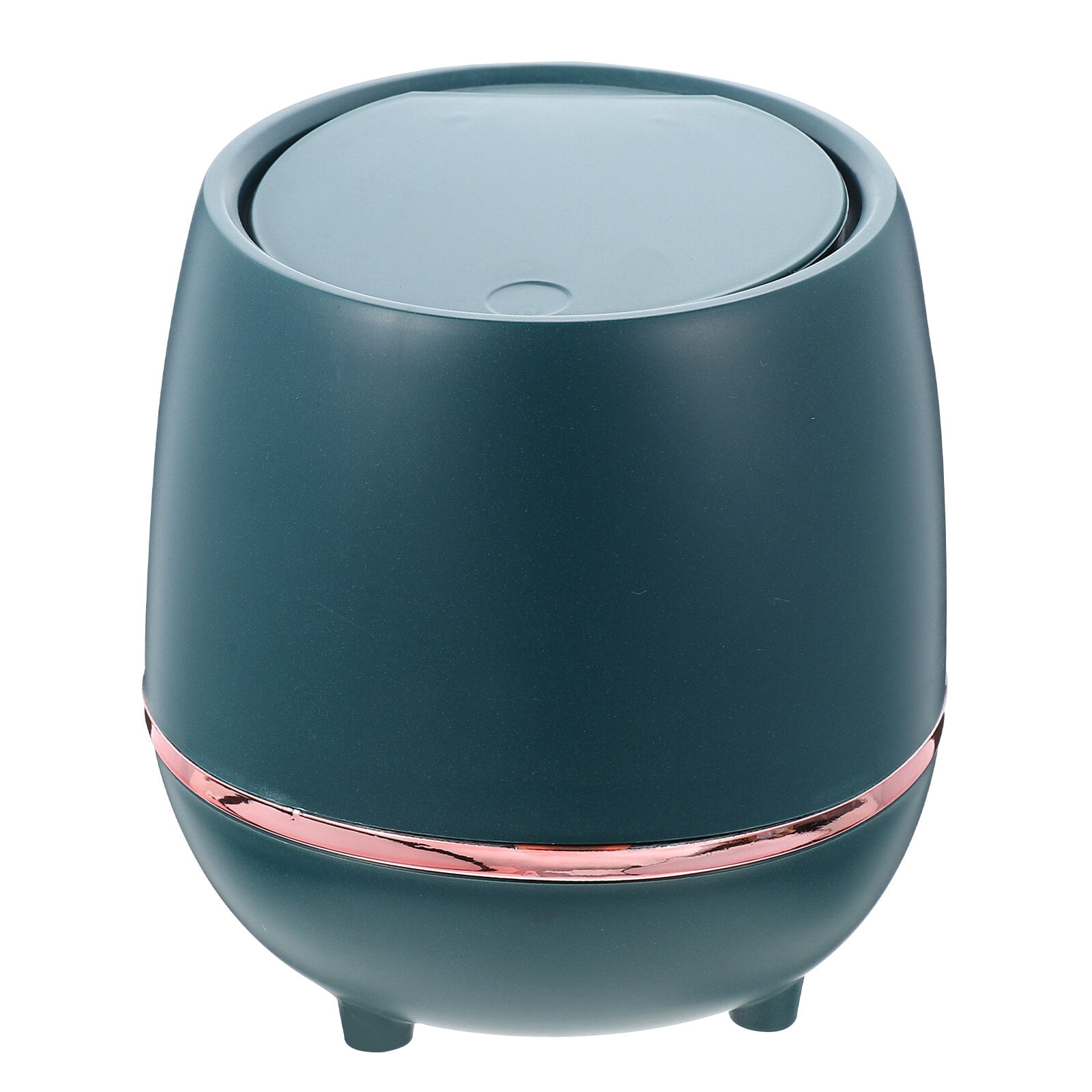 Qnmwood Mini Desktop Trash Bin with Lid for Home Decor and Car (Green ...