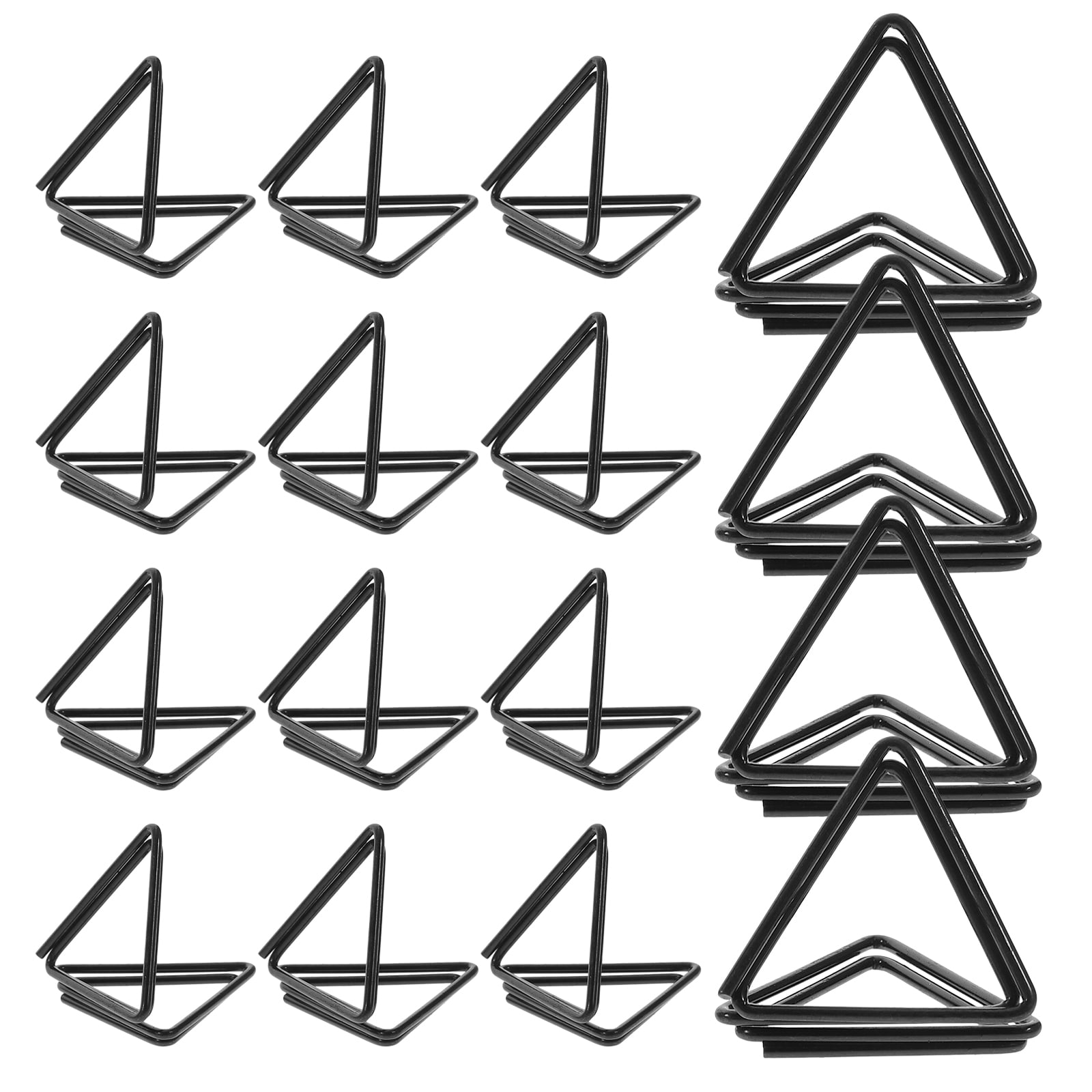 Qnmwood Music Note Paper Clips 30pcs 3D Triangle Memo Holder Black ...