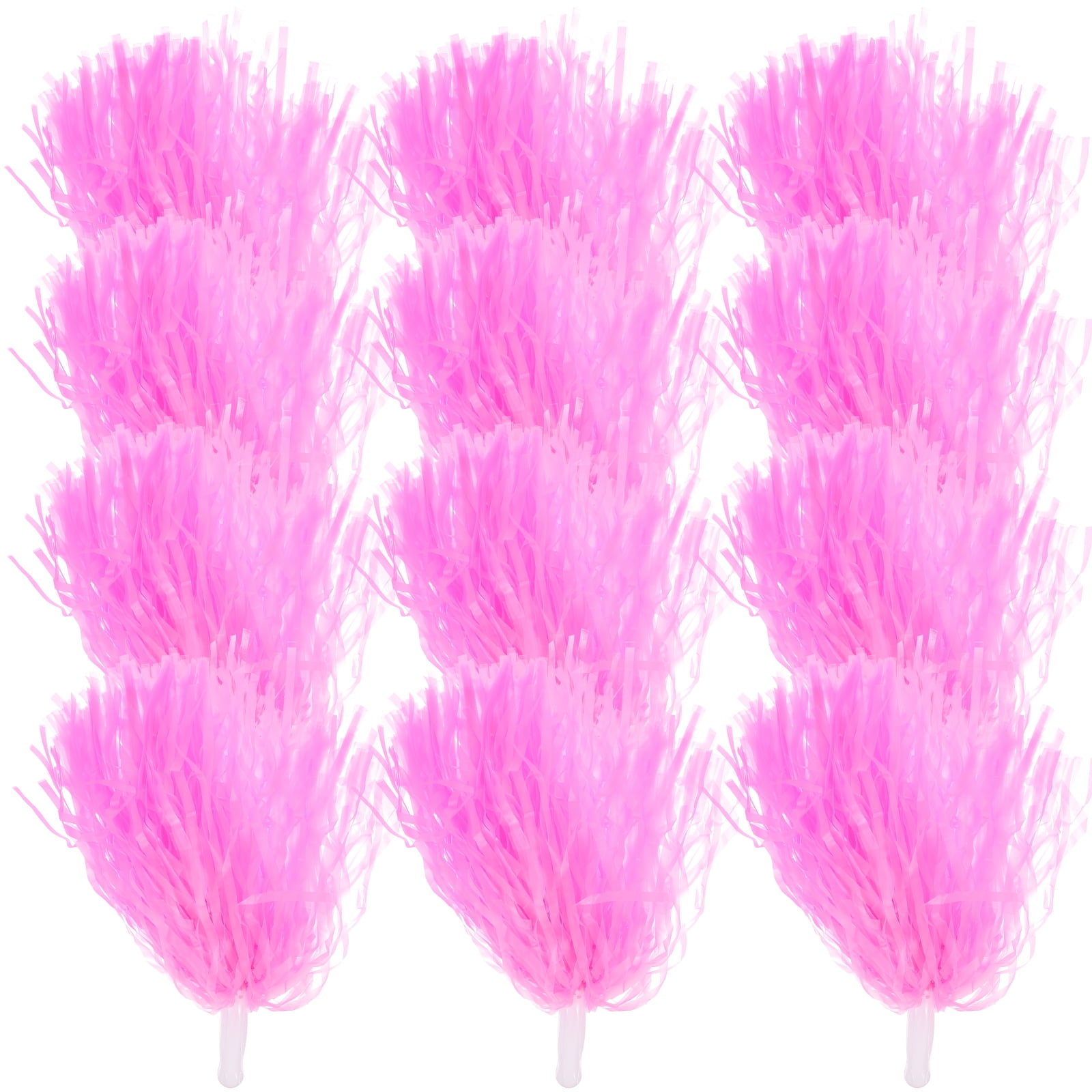 Qnmwood Pink Cheerleading Pom Poms - 12pcs for Team Spirit & Sports ...