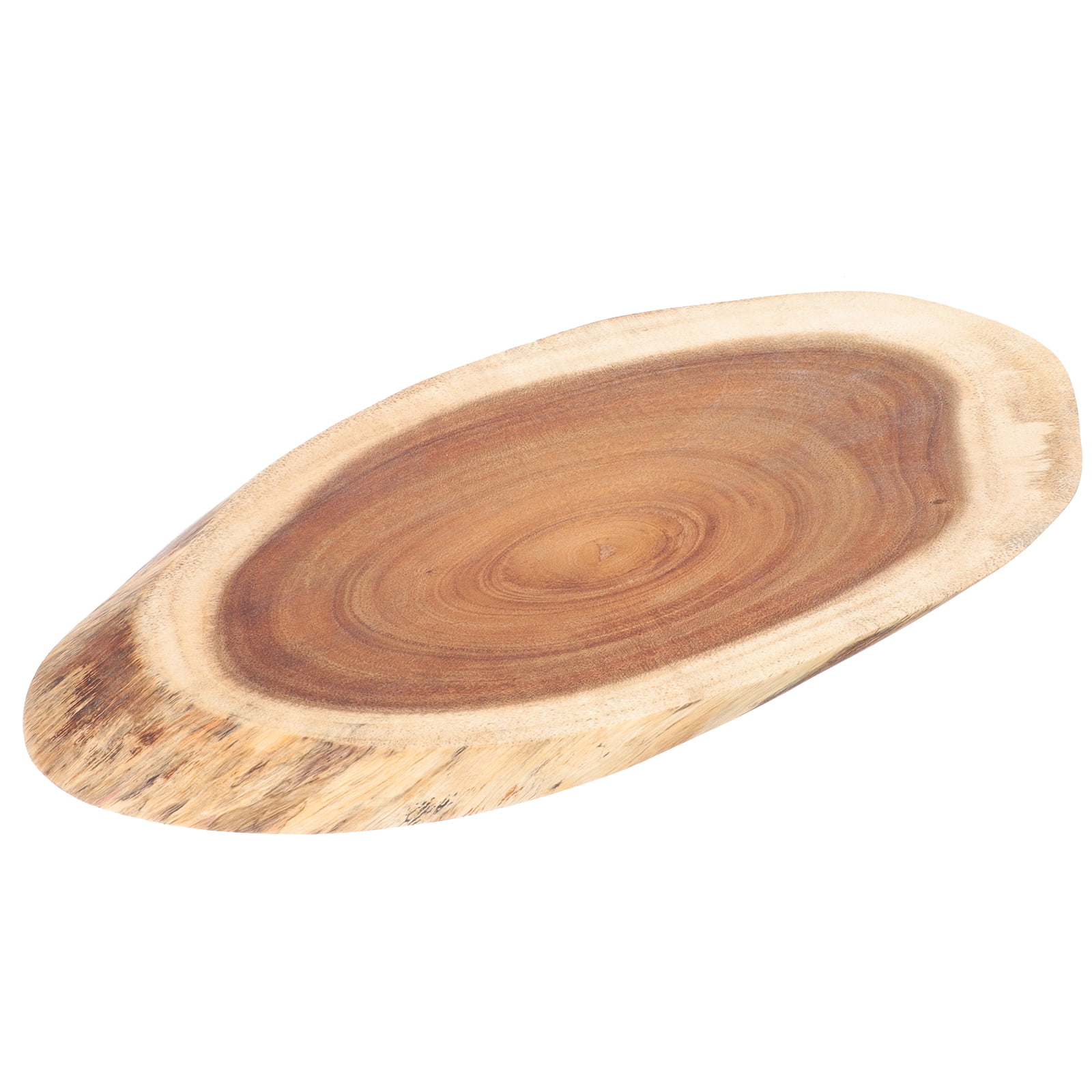 Qnmwood Round Wood Meat Cutting Board Tray for Kitchen BBQ Sink Cheese ...