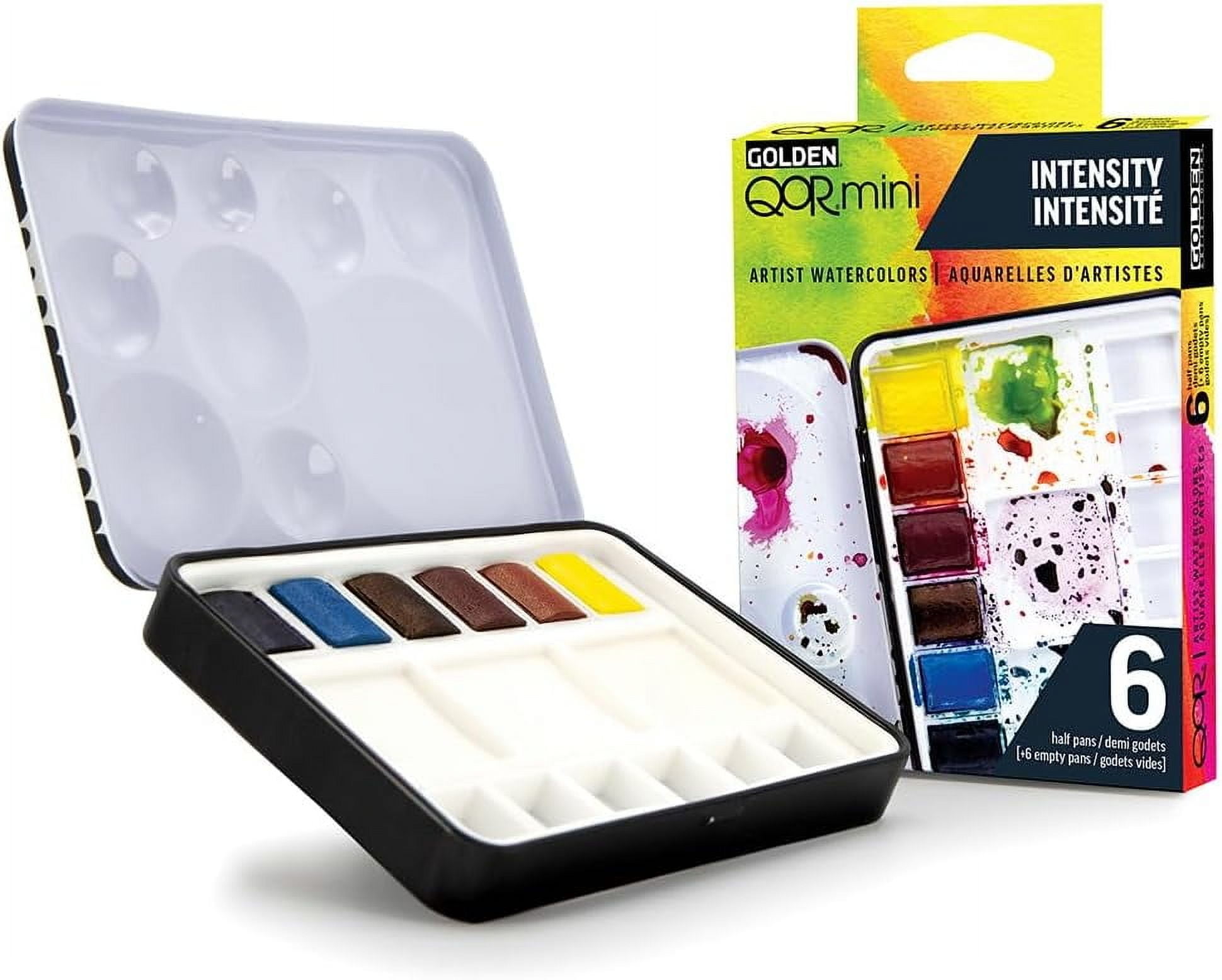 QoR Intensity Half Pan Set by GOLDEN, 6 Half Pan Watercolors ...