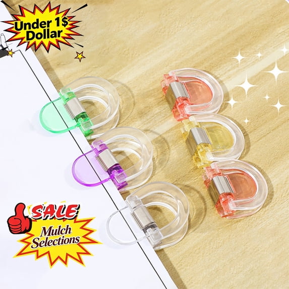 Qocolcyl Under 1 Dollar Binder Clips, Document Clips, Clear Plastic ...
